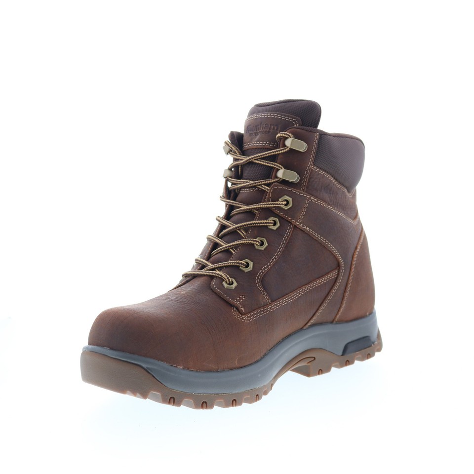 Dunham 8000Works Waterproof 6" Plain Toe Mens Brown Extra Wide 4E Boots ...
