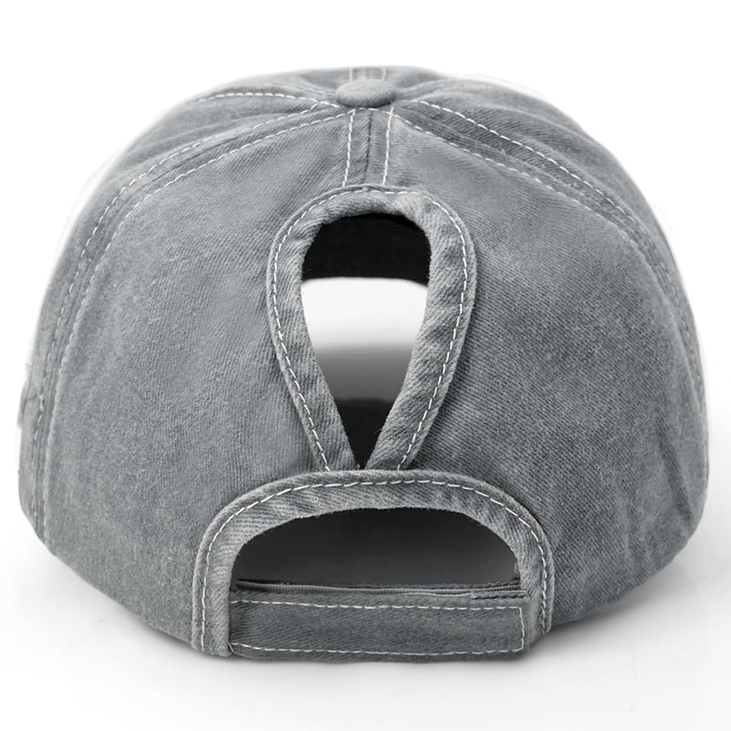 Ponytail Baseball Cap for Women High Messy Bun Caps Washed Cotton Hats ...