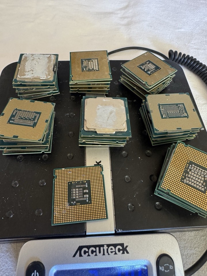 2 lb. Mixed pinless LGA CPU Processors for Scrap Gold Recovery | eBay
