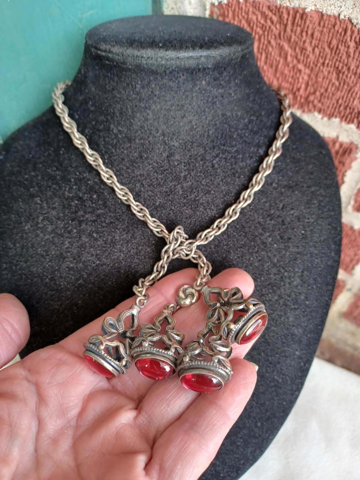 VINTAGE ART NOUVEAU VICTORIAN REVIVAL RUBY GLASS CAB … - Gem