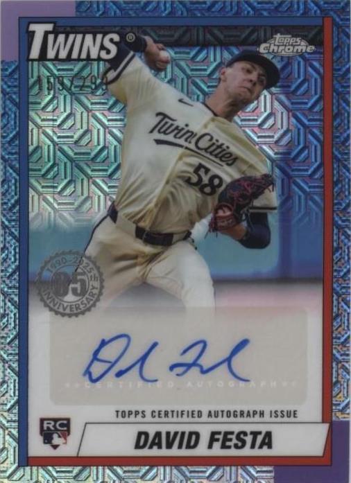 2025 Topps Series 1 - 1990 Topps Chrome Silver Pack Autographs David ...