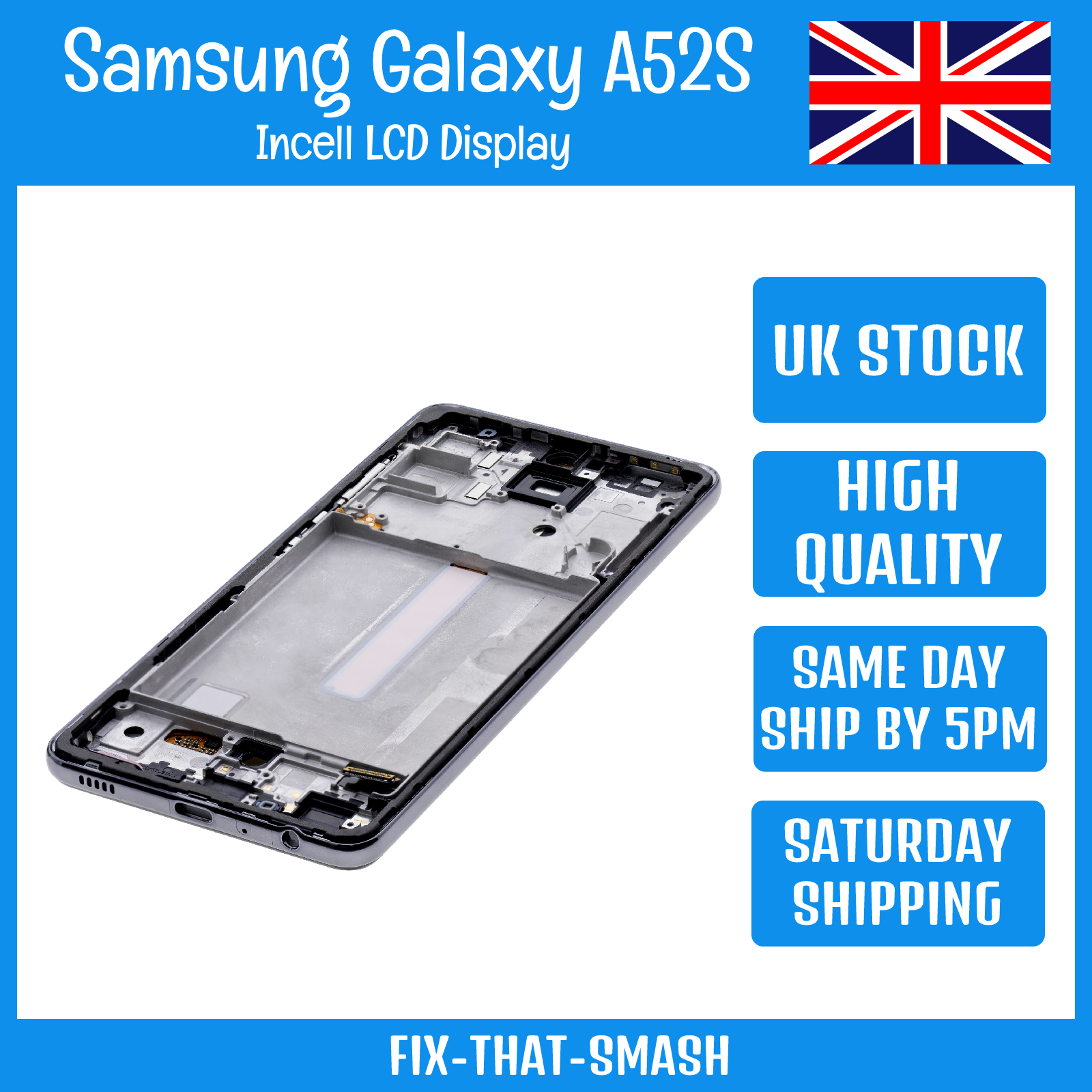 Samsung Galaxy A52S 5G SM-A528 Replacement LCD Display Screen Digitizer+Frame | eBay UK