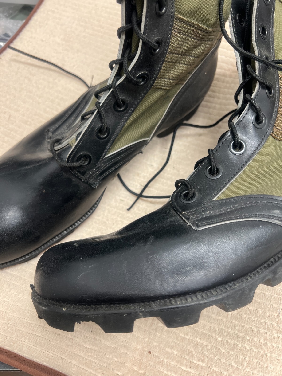 NEW VINTAGE 1968 US ARMY VIETNAM WAR ERA GENESCO JUNGLE BOOTS - SIZE ...