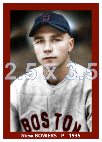 Stew Bowers - 1935 Boston Red Sox - choose a style - colorized print | eBay