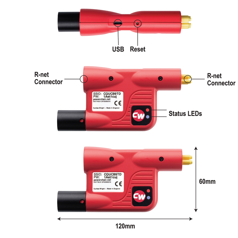 PG Drives Curtiss-Wright R-Net dongle wheelchair programmer Permobil ...