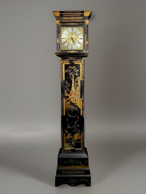Rare Antique 17th Century Single Hand Grandfather Clock - Japanned Case ...