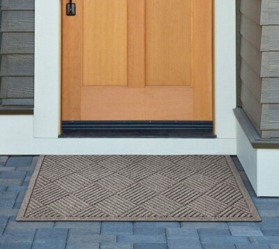35" L x 35" W - Waterhog Diamond Fashion Square Entrance Floor Scraper ...