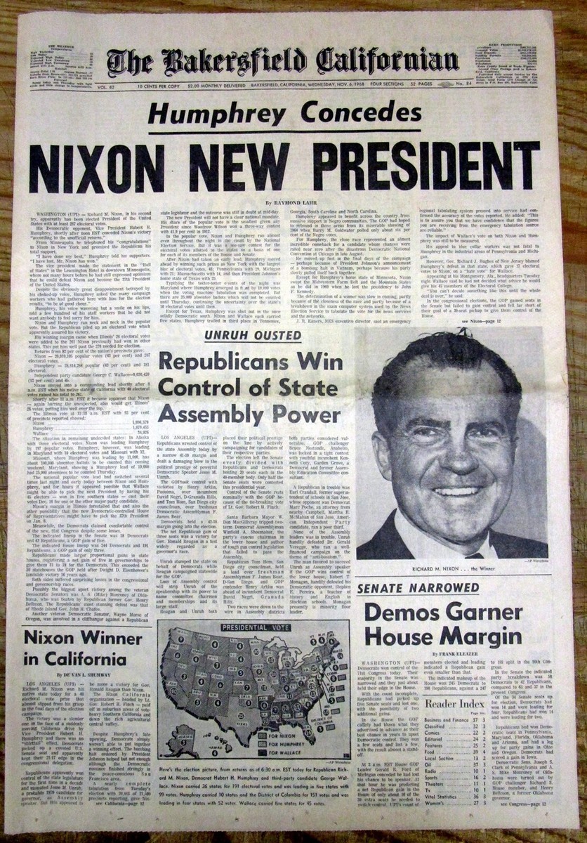 Nixon 1968 Election Vote Like Your Whole World Depended On It' Exhibit