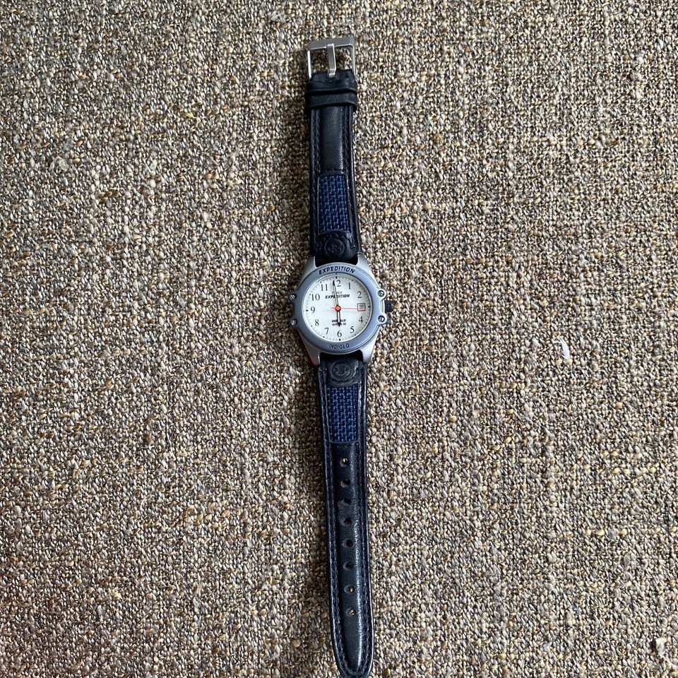 Timex Expedition Womens Watch 32mm Silver Tone Case With Leather Band ...