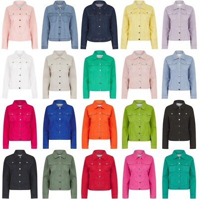 Womens Ladies Amara Reya Stretch Denim Jacket Soft Cotton Summer ...
