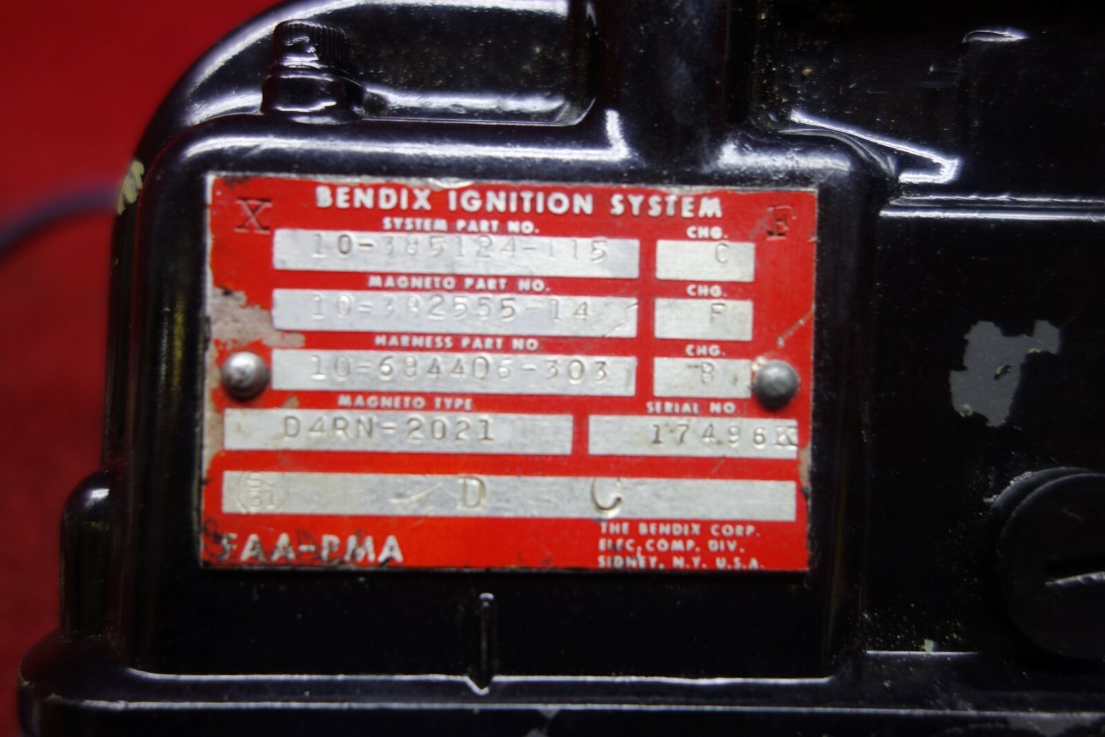 Bendix D4RN-2021 Dual Magneto W/ Harness PN 10-385124-115, 10-382555-14 ...