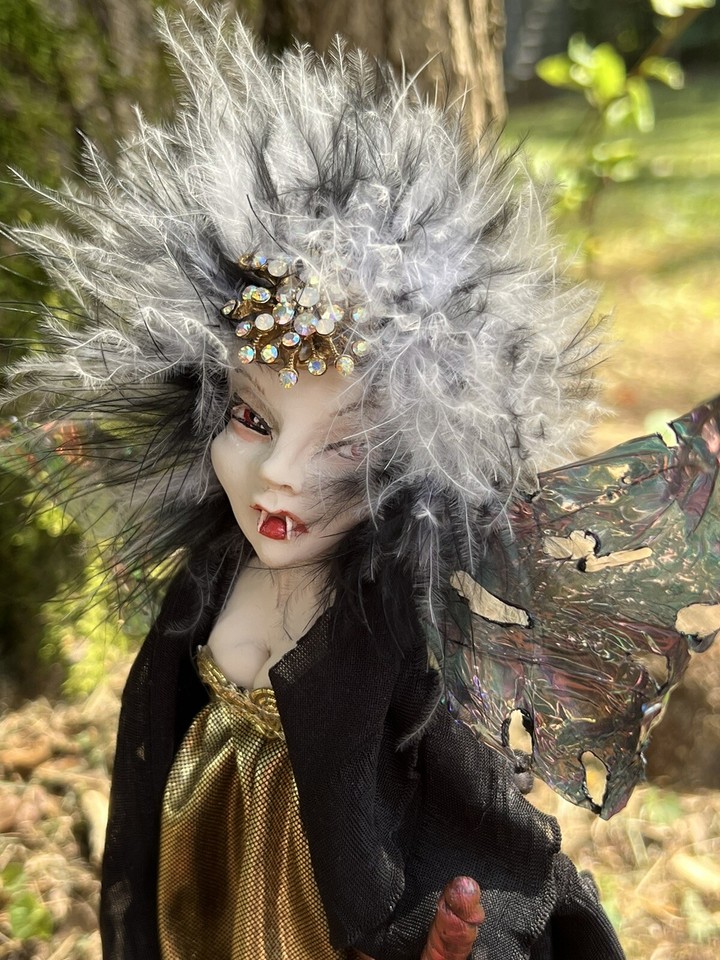 Fantasy Vampire Demon OOAK Polymer Clay Fairy Sculpture | eBay