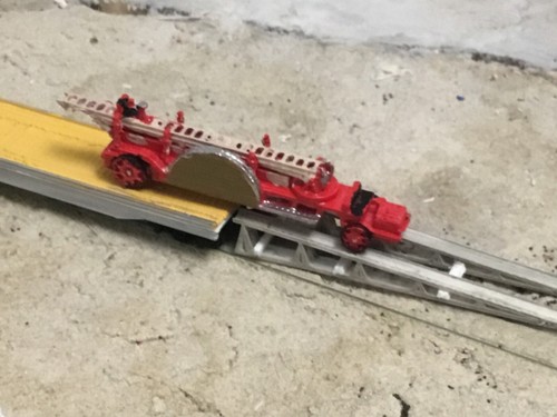 N SCALE LADDER ENGINE FIRE TRUCK WITH CHRISTIE TRACTOR | eBay