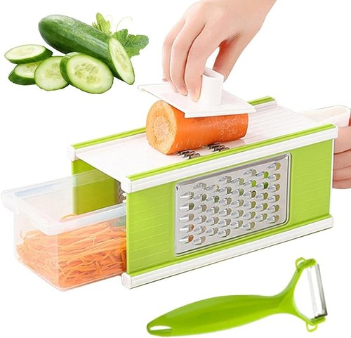 5 in1 Multi-function Vegetable Slicer Grater Fruit Slicer Carrot Cutter ...