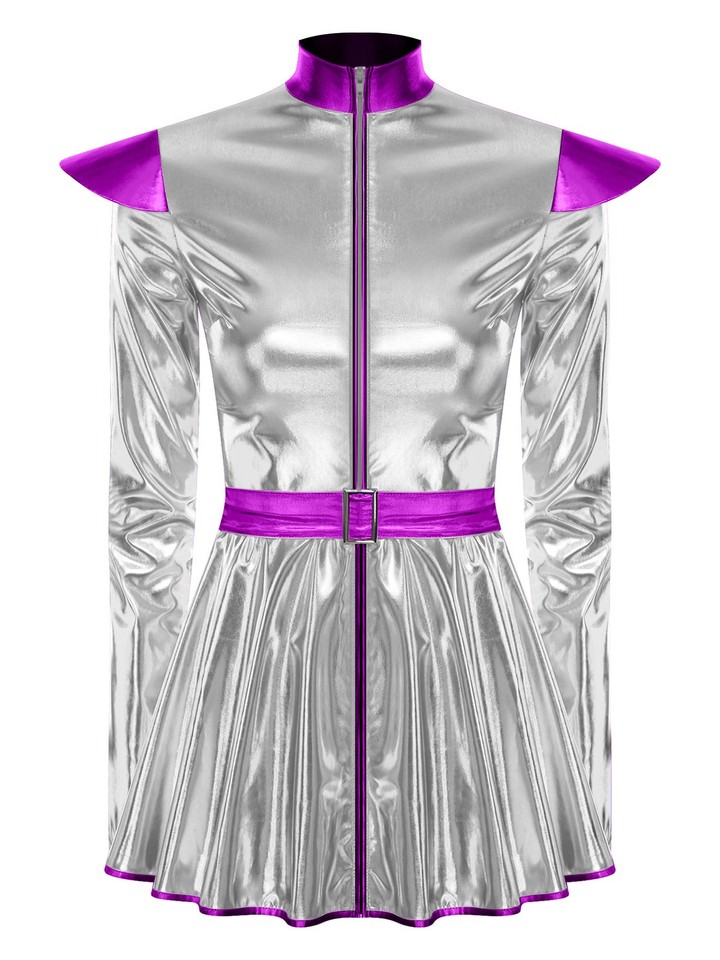 Women Outfits Outerspace Astronaut Carnival Dress Mini Alien Costume ...