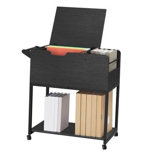 Rolling File Cart, File Carts with Wheels Hanging Files, Mobile File ...