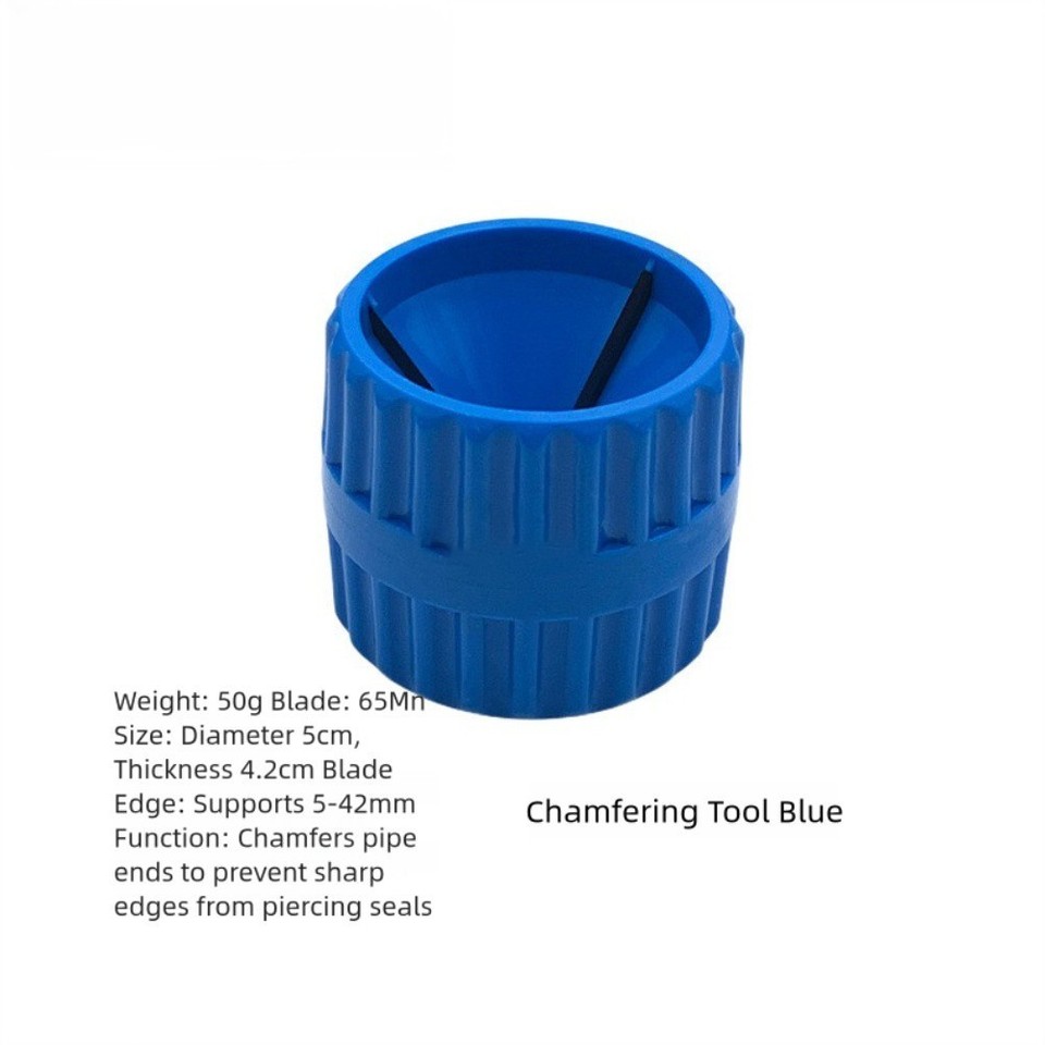Blue Plastic Tubing Deburring Tool for Copper Pipes Inner Outer Reaming ...
