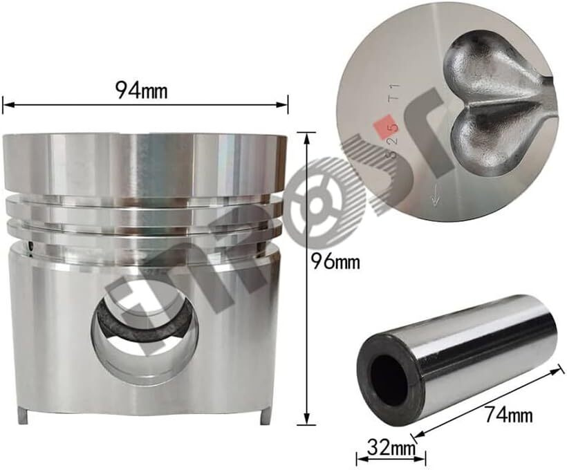 Overhaul Rebuild Kit compatible For Komatsu 2D94-2, 2D94-2D,Excavator ...