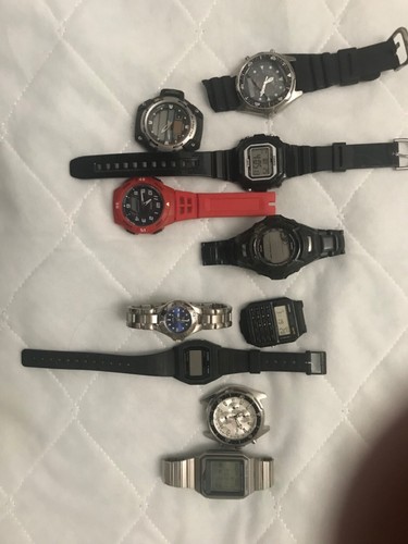 LOT OF 10 CASIO BROKEN AND MISSING PARTS WATCHES. | eBay