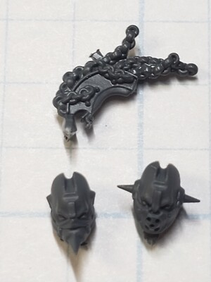 40k Necromunda Ash Wastes Bits Goliath Mauler Road Thug Rider Heads w ...
