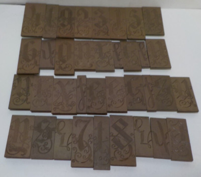 FONT LETTER MONOGRAM SCRIPT NUMBER PLATES FOR ENGRAVER ENGRAVING #1 | eBay