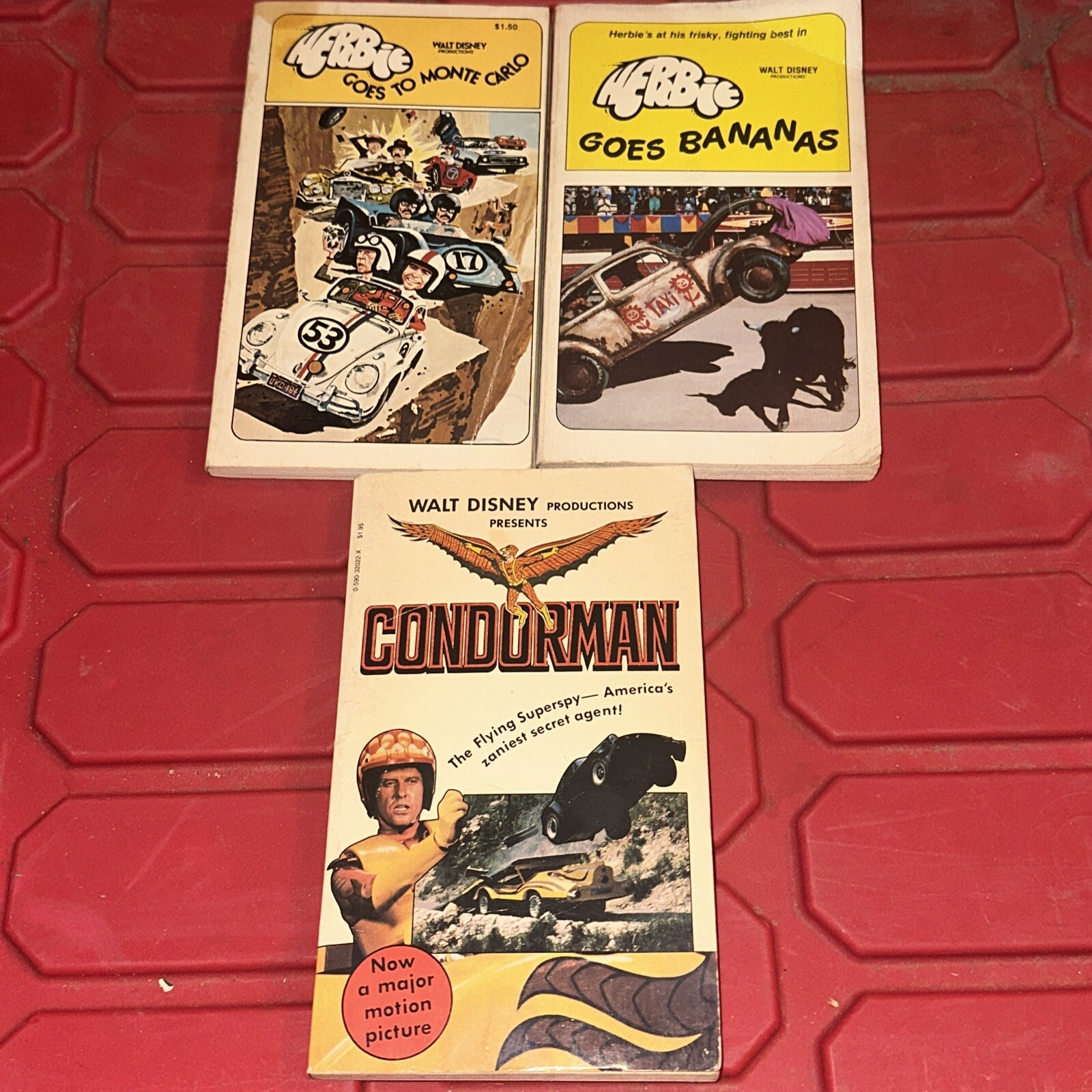 Lot Of 3 Vintage Disney Books Herbie Go To Monte Carlo Bananas ...