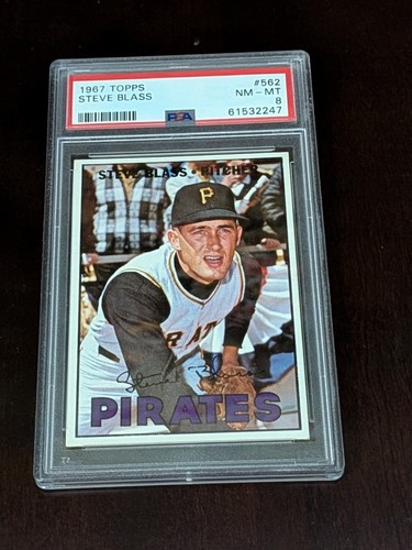 1967 Topps Baseball 562 Steve Blass SP High # PSA 8 NM-MT Balanced ...