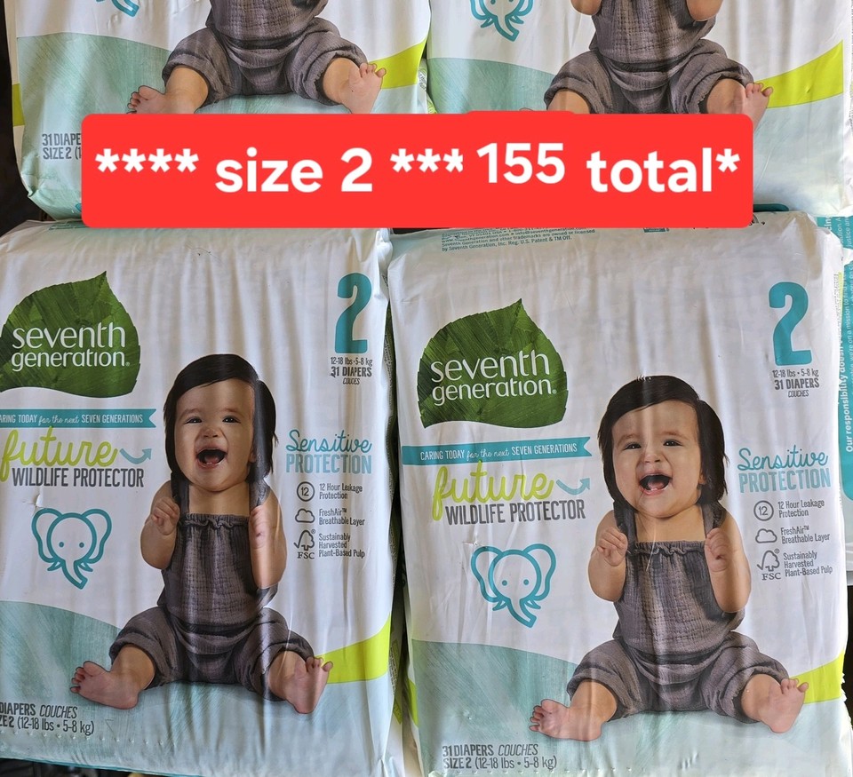 Seventh Generation Sensitive Protection 3 (16-21 Lbs) 162 count 2(155 ...