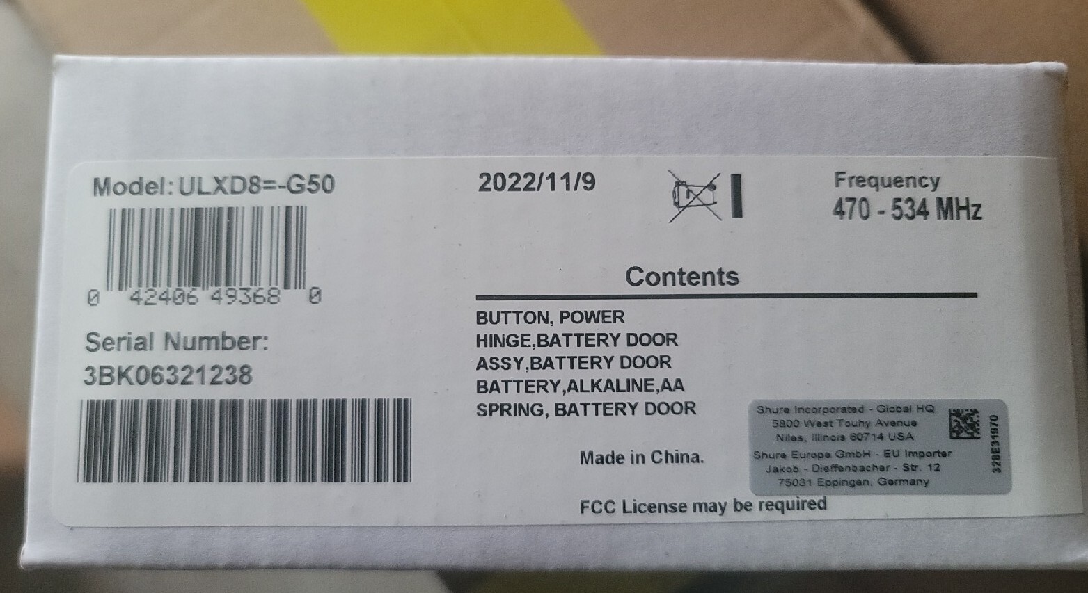 Shure ULXD8 Wireless Gooseneck Desktop Transmitter - Black for sale ...