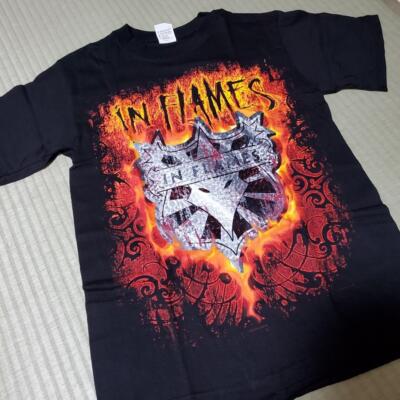 90s Rare In Flames band Graphic black T shirt remake tee S-5XL NH15896 ...