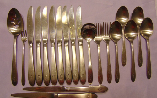 20 MIXED LOT ONEIDA COMMUNITY STAINLESS FLATWARE "ESTATE" MONO (O) VERY NICE! | eBay