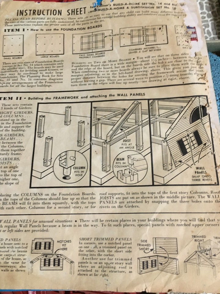 Kenner's Girder and Panel 1962 Build-A-Home & Subdivision Set No. 16 | eBay