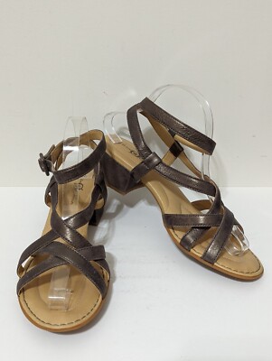 Born Crown Women's Bronze Metallic Sandals Strappy Shoes Size 10 | eBay