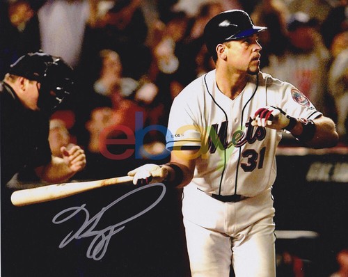 Mike Piazza Signed 8x10 New York Mets Photo - MLB 9-11 Home Run Famous ...