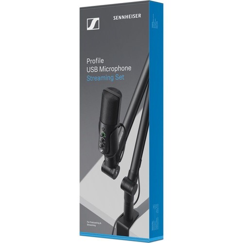 Sennheiser Profile USB Condenser Microphone Streaming Set with Boom Arm ...