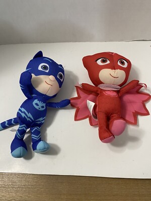 PJ Masks Owlette Red Plush And Cat boy Blue Stuffed Toy 7” By Just Play ...