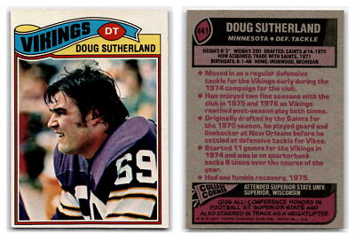 1977 Topps #441 Doug Sutherland EXMT/NM - Minnesota Vikings | eBay