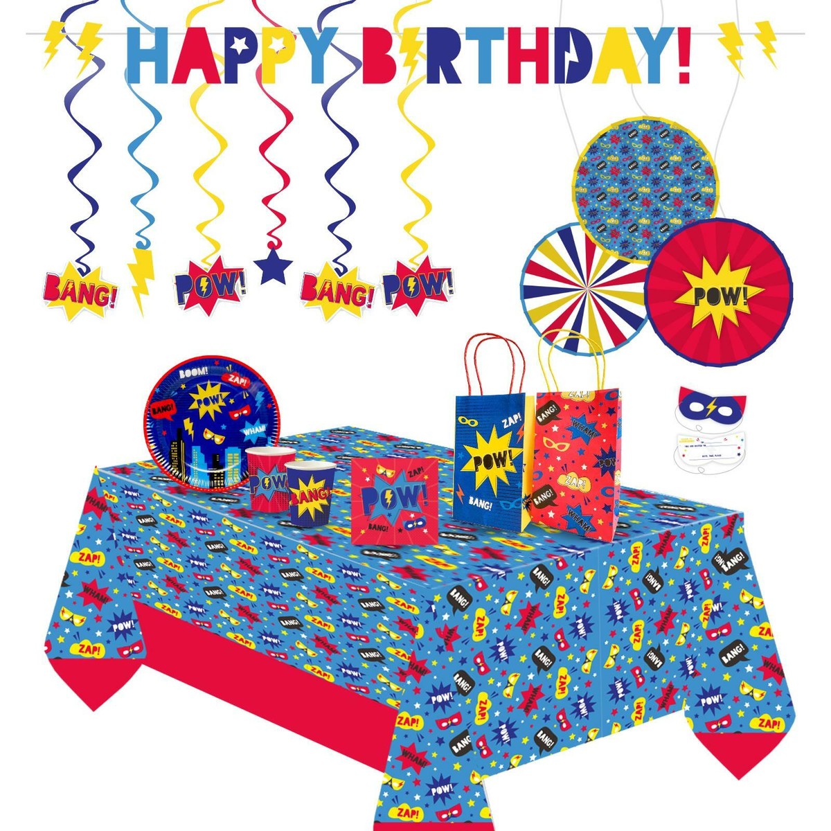 Superhero Party Table Decorations Superhero Party Decorations Bundle