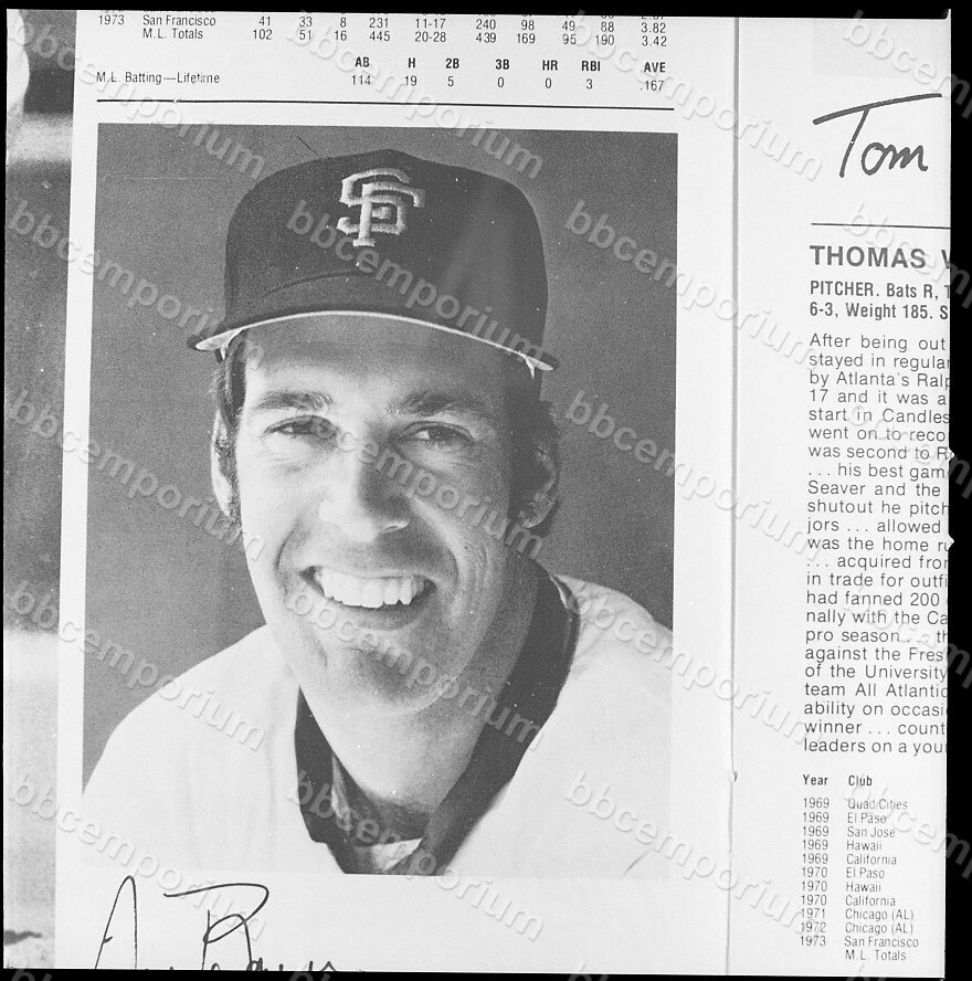 Jim Barr San Francisco Giants Medium Frame Negative - Jim Rowe Archive ...