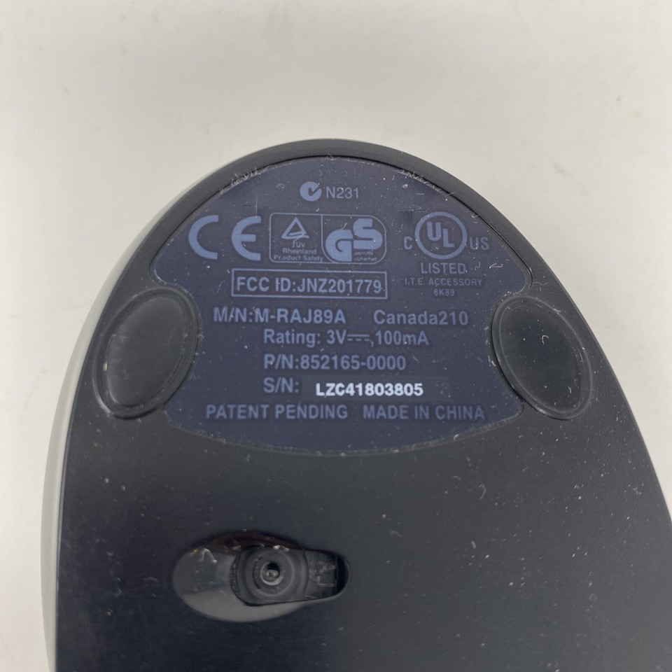 Logitech M-RAJ89A Gray & Black Cordless Click Plus 3-Buttons Optical ...