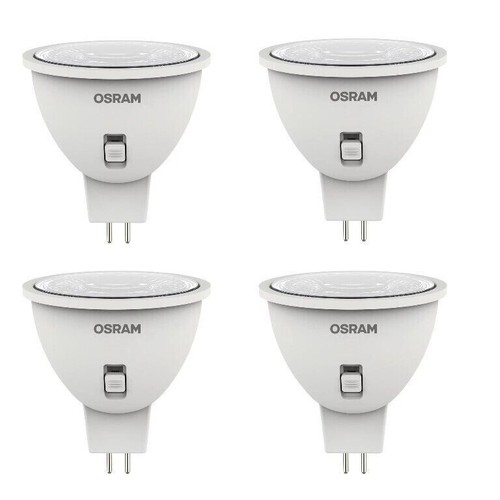 4 x Osram LED Bulb 6W MR16 Tri Color Selectable CCT 3000K/4500K/6500K ...