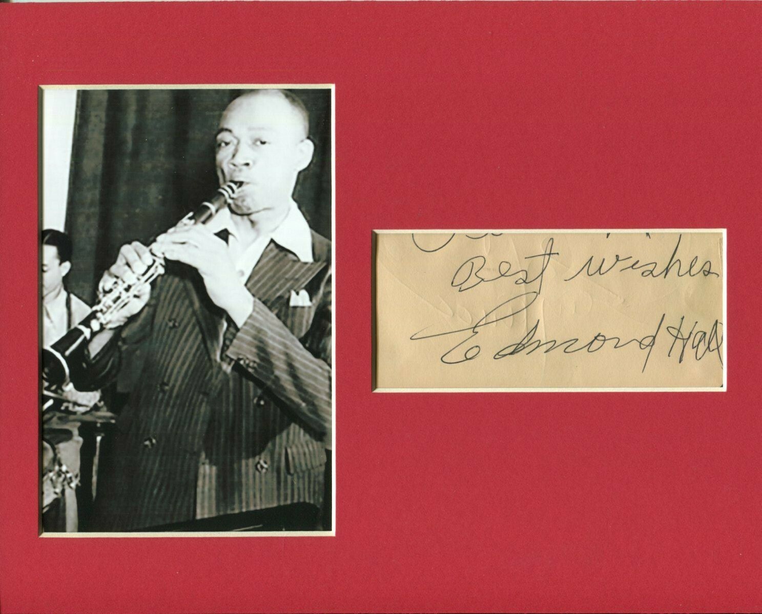 Edmond Hall Jazz Clarinetist Bandleader Rare Signed Autograph Photo ...
