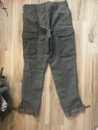 Vintage WWII Era Swedish Army Military Pants 34x31 Green Wool 1940s ...