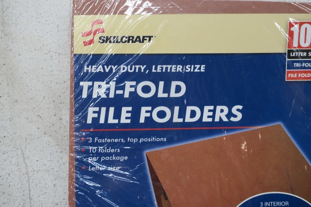 SKILCRAFT 7530-01-484-0001 Recycled Tri-Fold File Folder, Letter Size ...