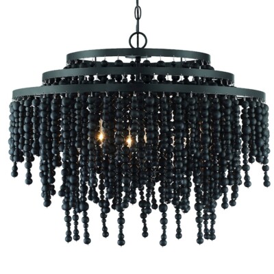 Crystorama Poppy 6 Light Chandelier, Matte Black - POP-A5076-MK | eBay