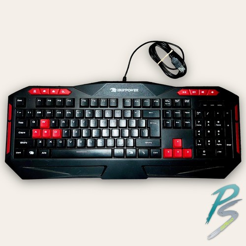 iBUYPOWER Ares E1 USB Wired Gaming Keyboard - Spill Resistant, Black ...