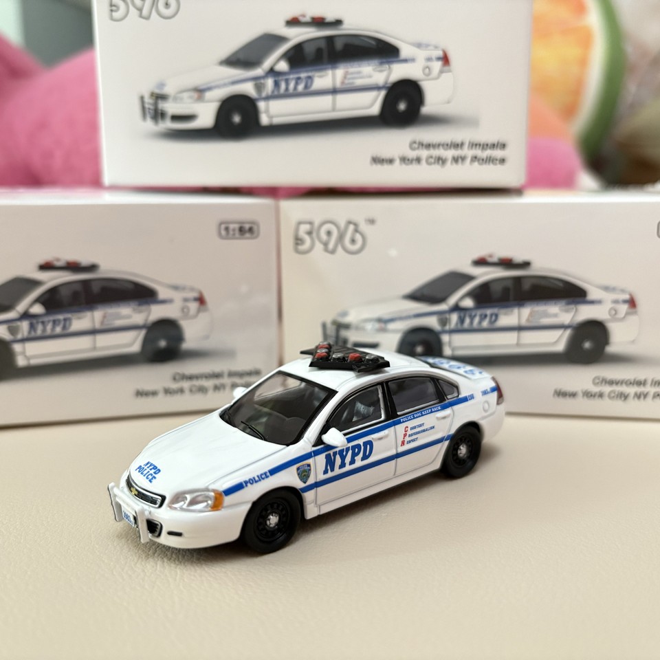 596 Model 1/64 Chevrolet Impala New York City NY Police Car Model | eBay