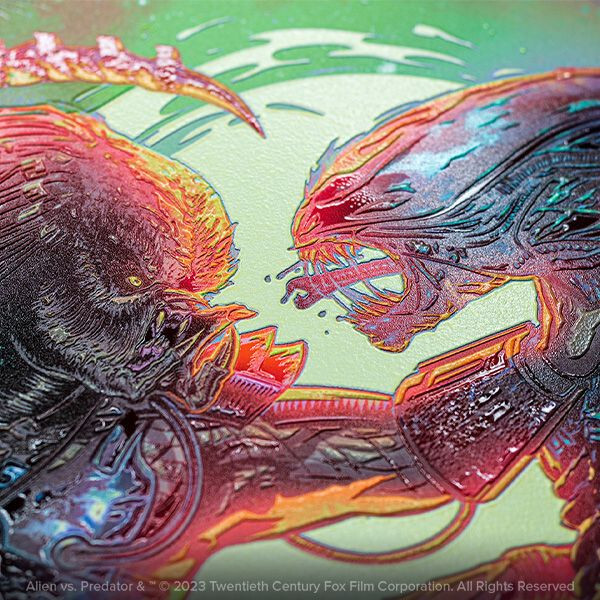Displate Limited Edition Alien vs. Predator Glows in the Dark Black ...