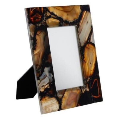 10"x8" Beautiful Live Edge Frame Handmade Agate Photo Frame, Gift For ...