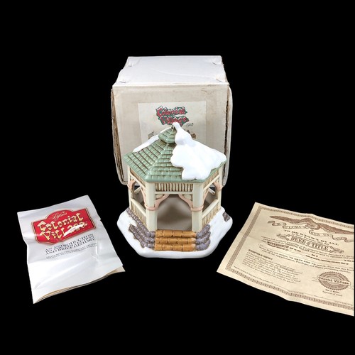 Vintage 07925 LEFTON Colonial Village Village GAZEBO Christmas BOX ...
